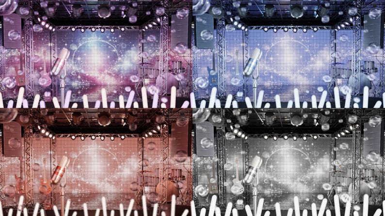 Bubble Stage (purple Pink) | Vtuber Background, 3D Rendered, Premade ...