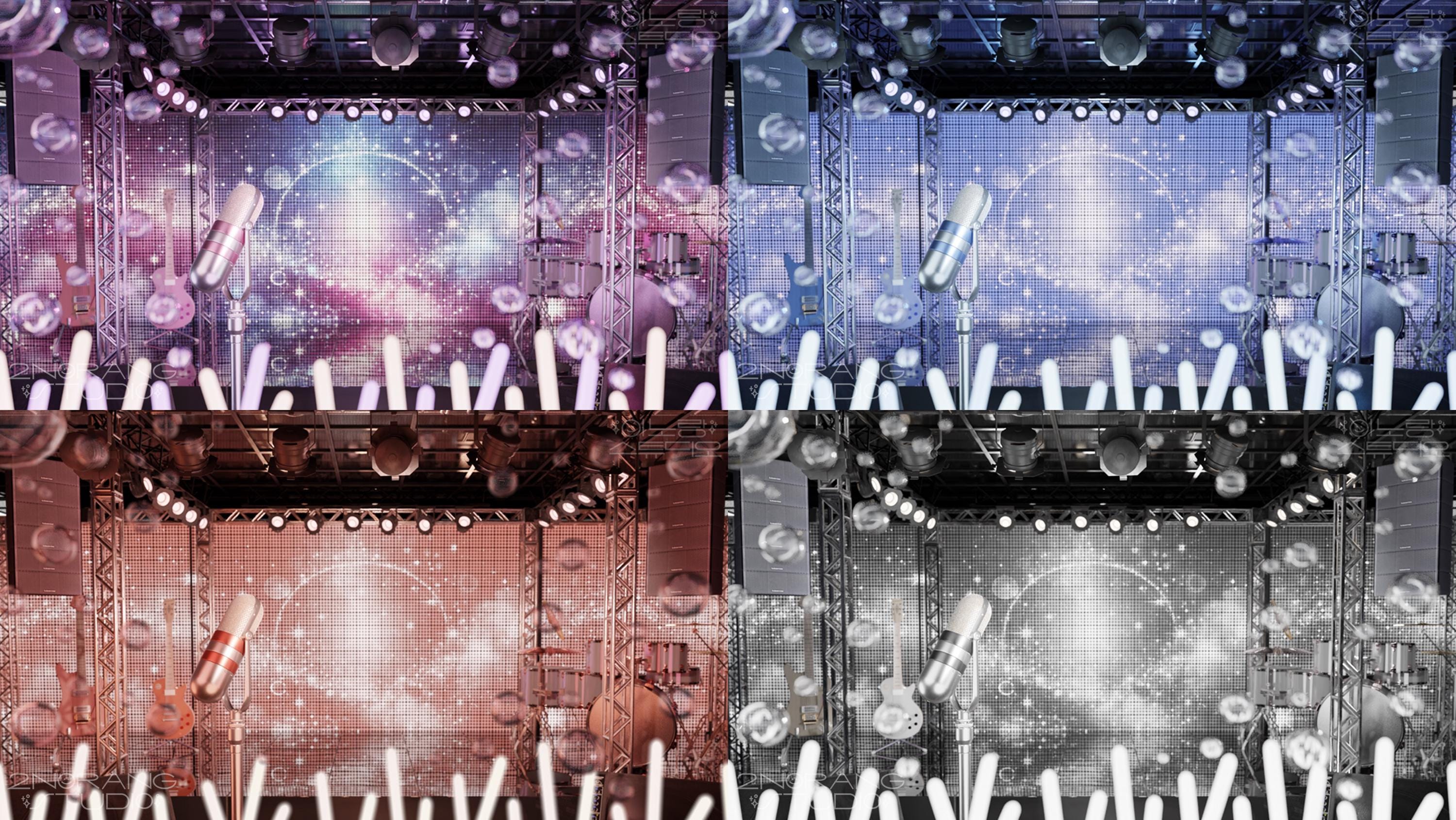 Bubble Stage (purple Pink) | Vtuber Background, 3D Rendered, Premade ...