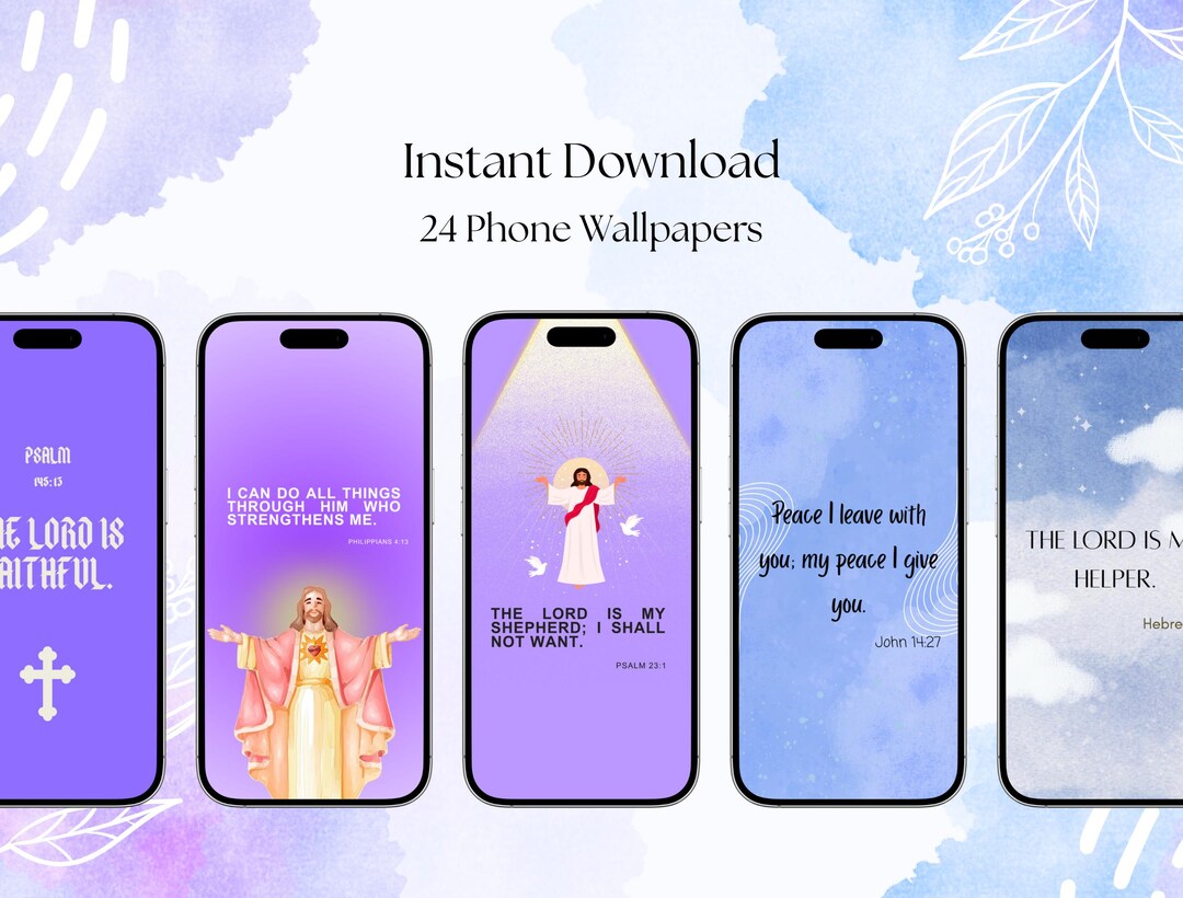 Bible Verse Phone Wallpaper Bundle (24) • Christian Lock Screen ...