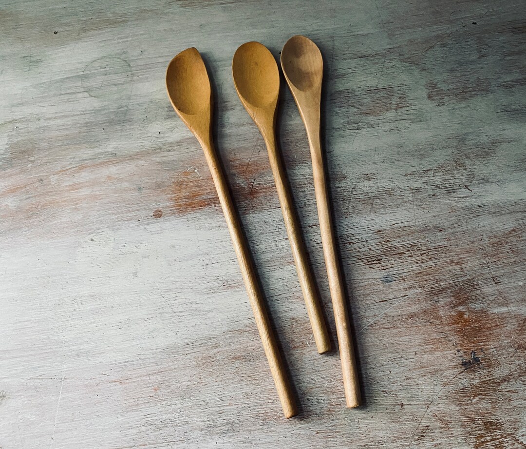 Three VINTAGE Jam Paddles / Wooden Spoons. Rustic-vintage Kitchen ...