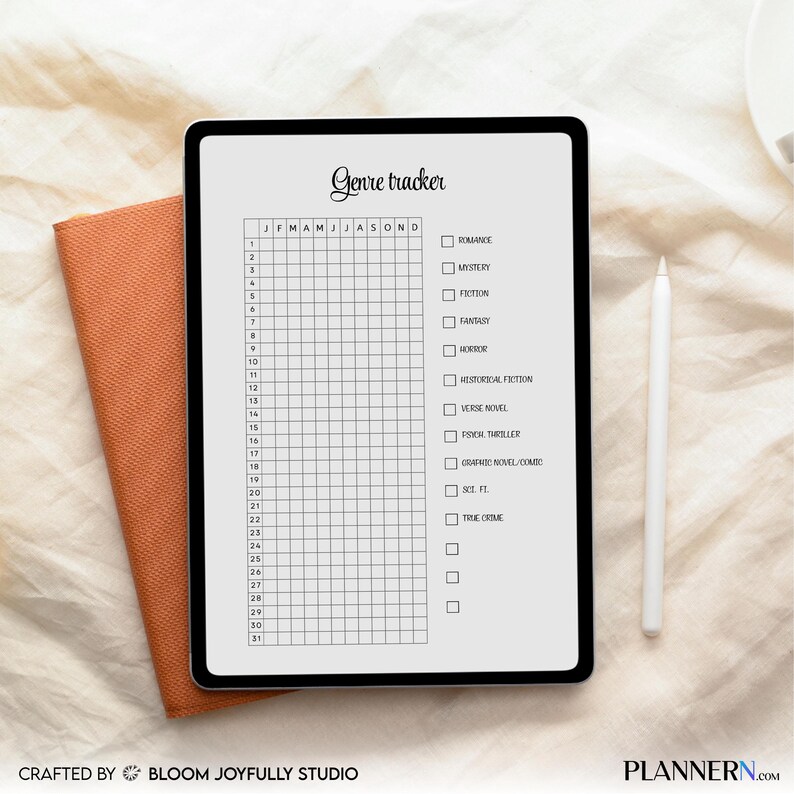 Genre Tracker PRINTABLE - Book Log - Reading Journal - Reading Tracker ...