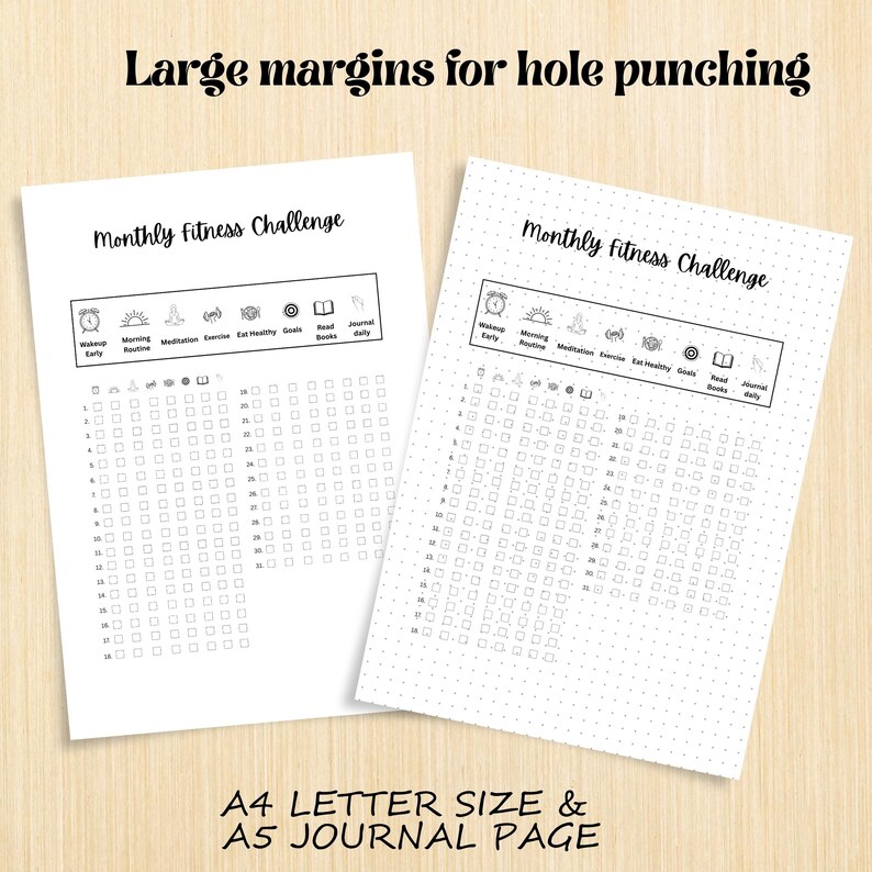 FITNESS Tracker Printable Bundle, Fitness and Wellness Tracker ...