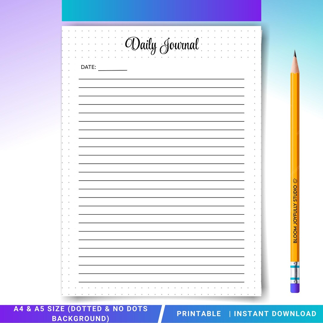 Daily Journal PRINTABLE – Daily Reflection, Gratitude & Mindfulness ...