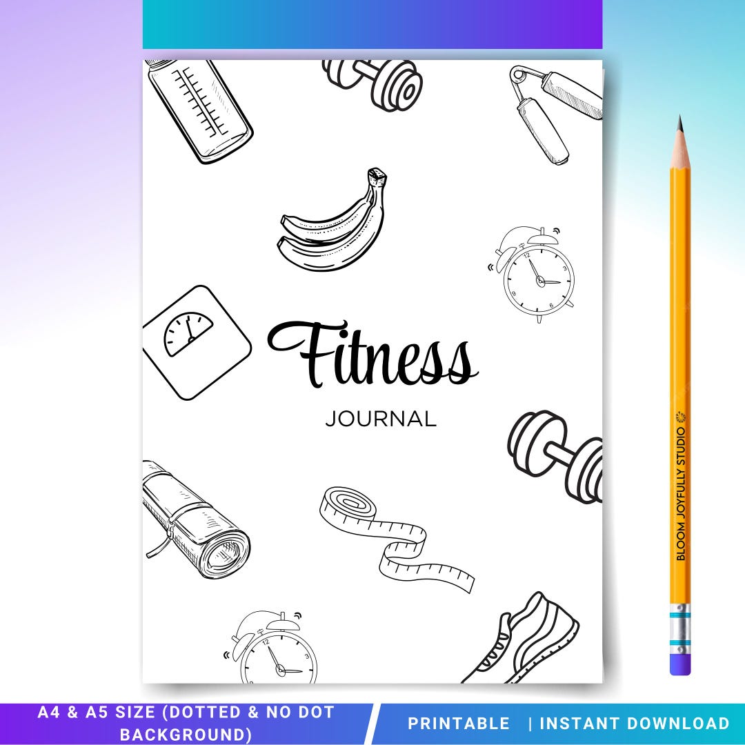 Fitness Journal Title Page PRINTABLE - Fitness Planner - Weight Loss ...
