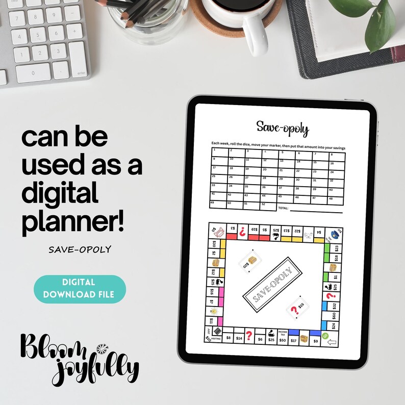 Save-opoly Savings PRINTABLE - Savings Challenge - Savings Game ...