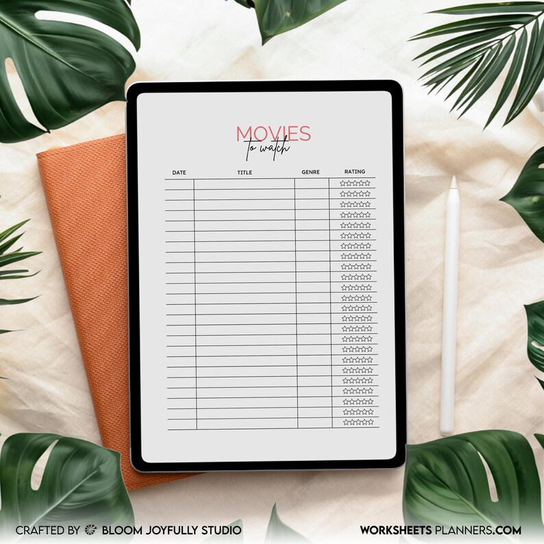 Movie Review PRINTABLE - Movie Review Log - Movie Night - Movie Review ...