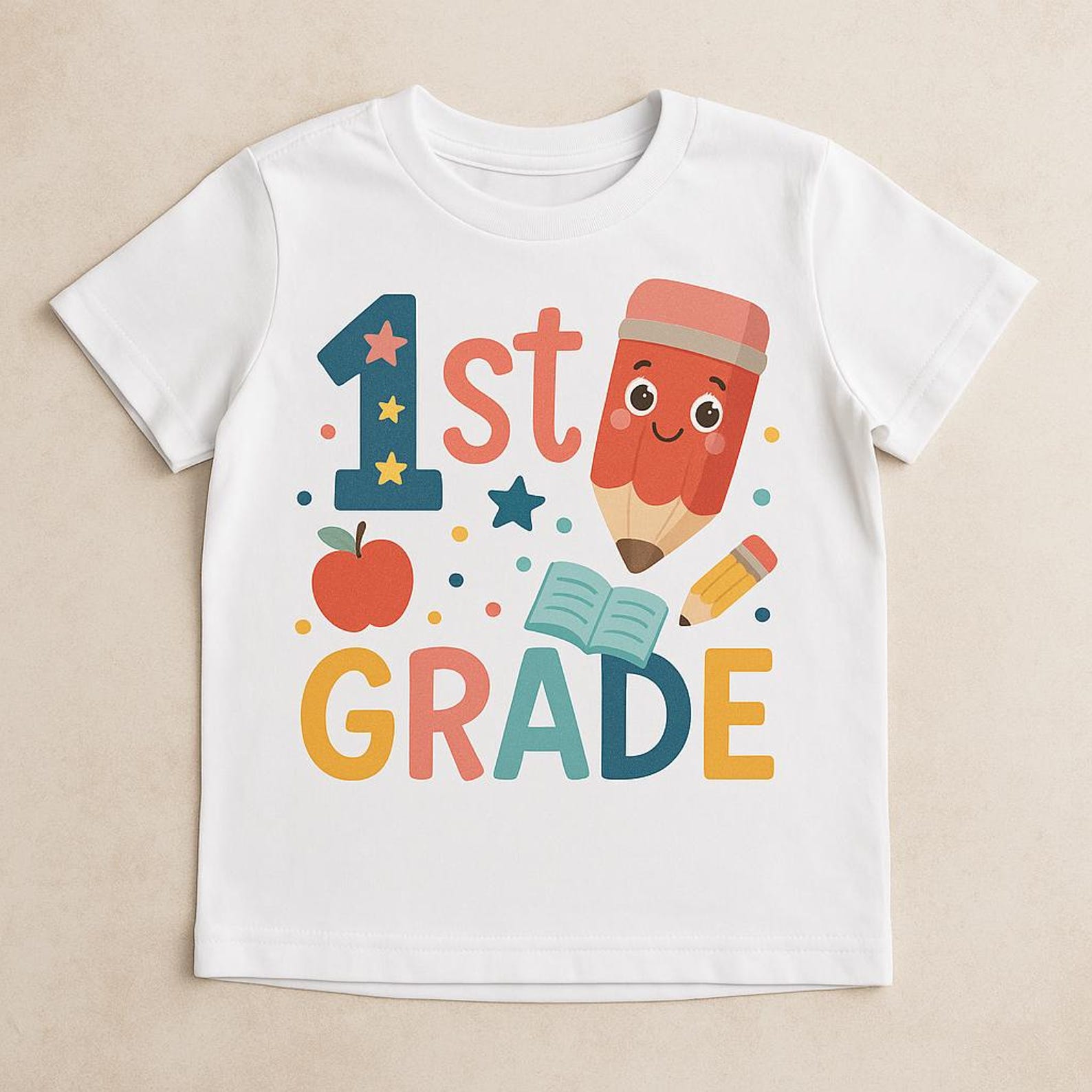 Cute 1st Grade Iron-on Transfer PNG | Back to School Printable Shirt ...