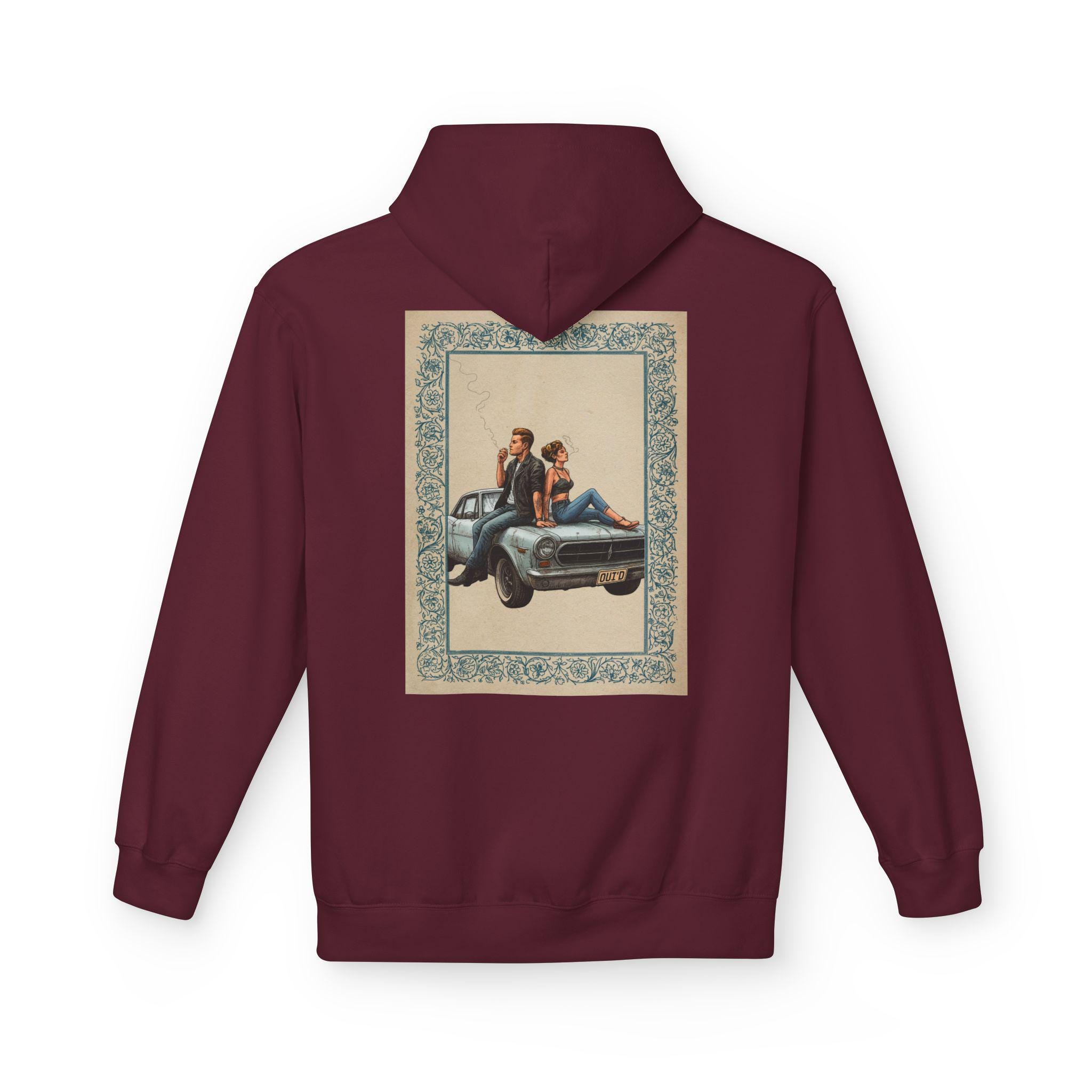 Retro Car Lovers' Discreet Stoner/smoker Hoodie | Unisex Midweight ...