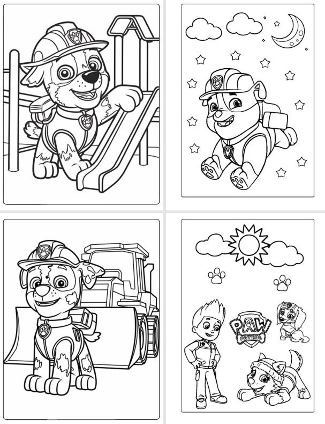 Mighty Puppy Coloring Pages PDF | Superhero Puppy Coloring Book for ...