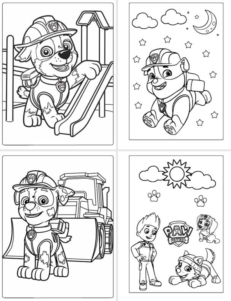 Mighty Puppy Coloring Pages PDF | Superhero Puppy Coloring Book for ...