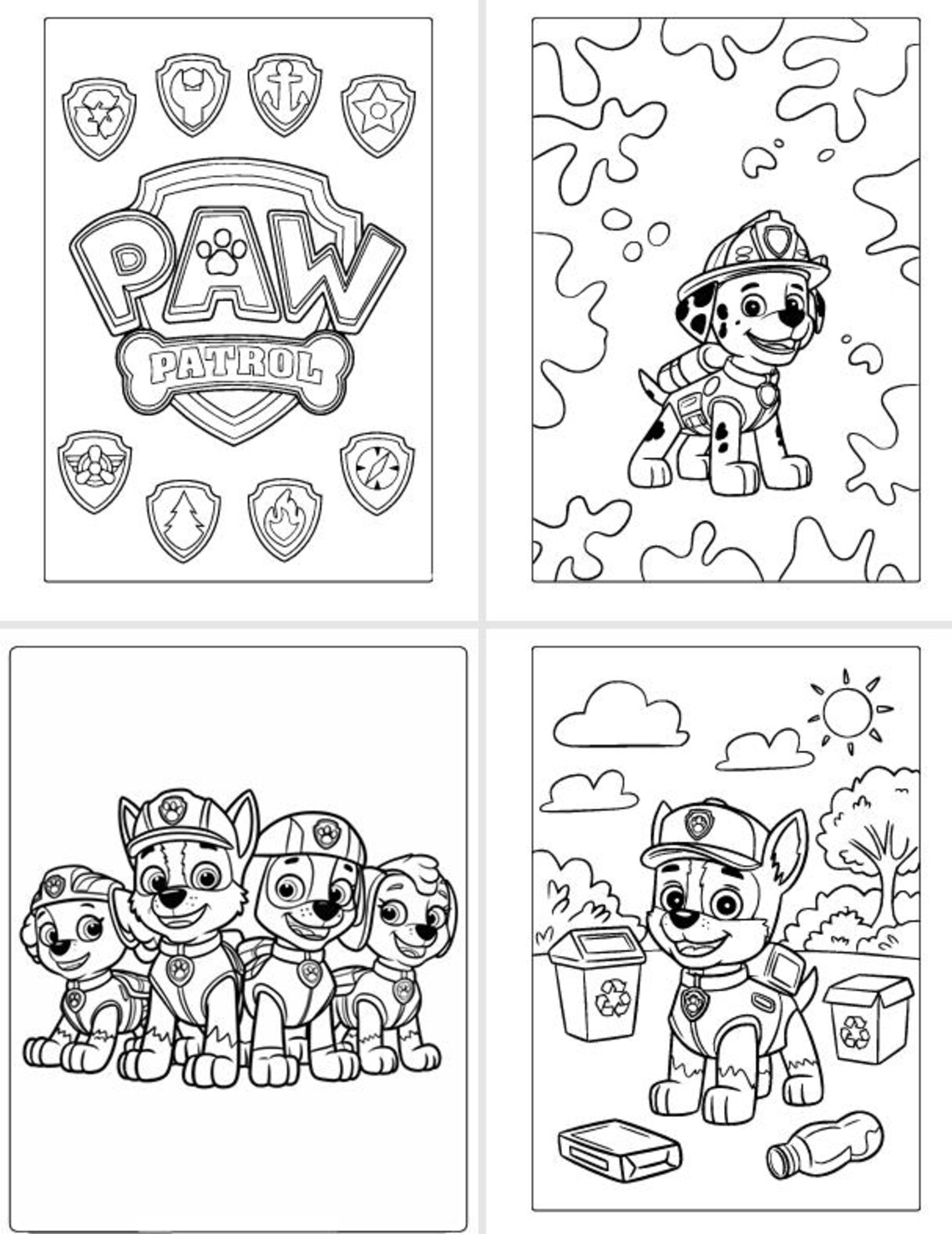 Mighty Puppy Coloring Pages PDF | Superhero Puppy Coloring Book for ...