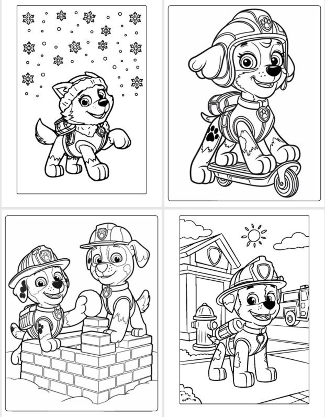 Mighty Puppy Coloring Pages PDF | Superhero Puppy Coloring Book for ...