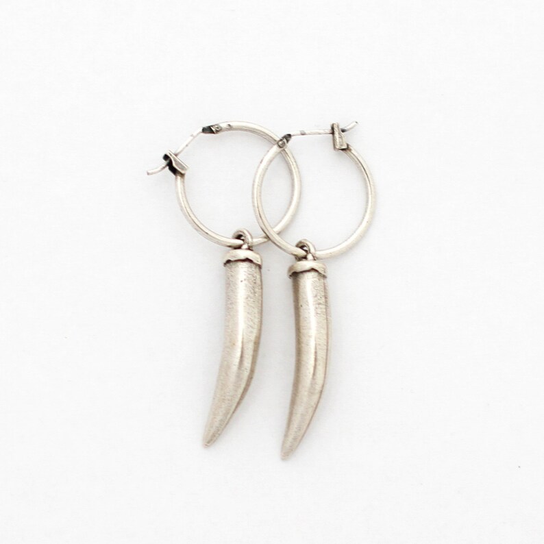 Silver Tooth Earrings Dangle Teeth Earrings Exotic - Etsy