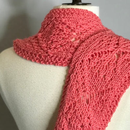 Loom Knit Coral Breezes Infinity Scarf - Etsy