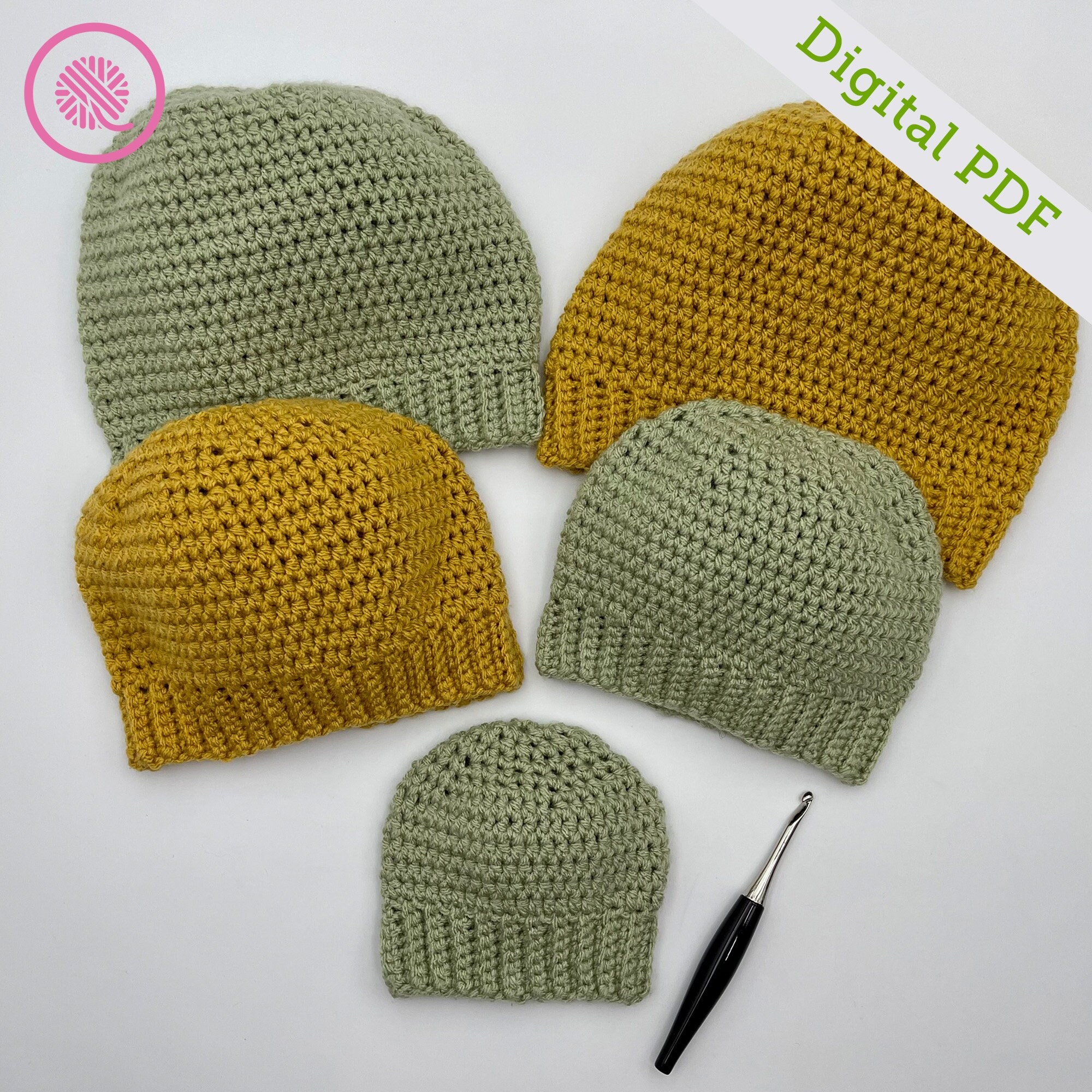 Crochet Easy Basic Hats - Etsy