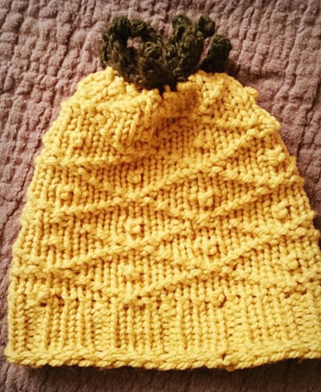Loom Knit Pineapple Hat PATTERN - Etsy