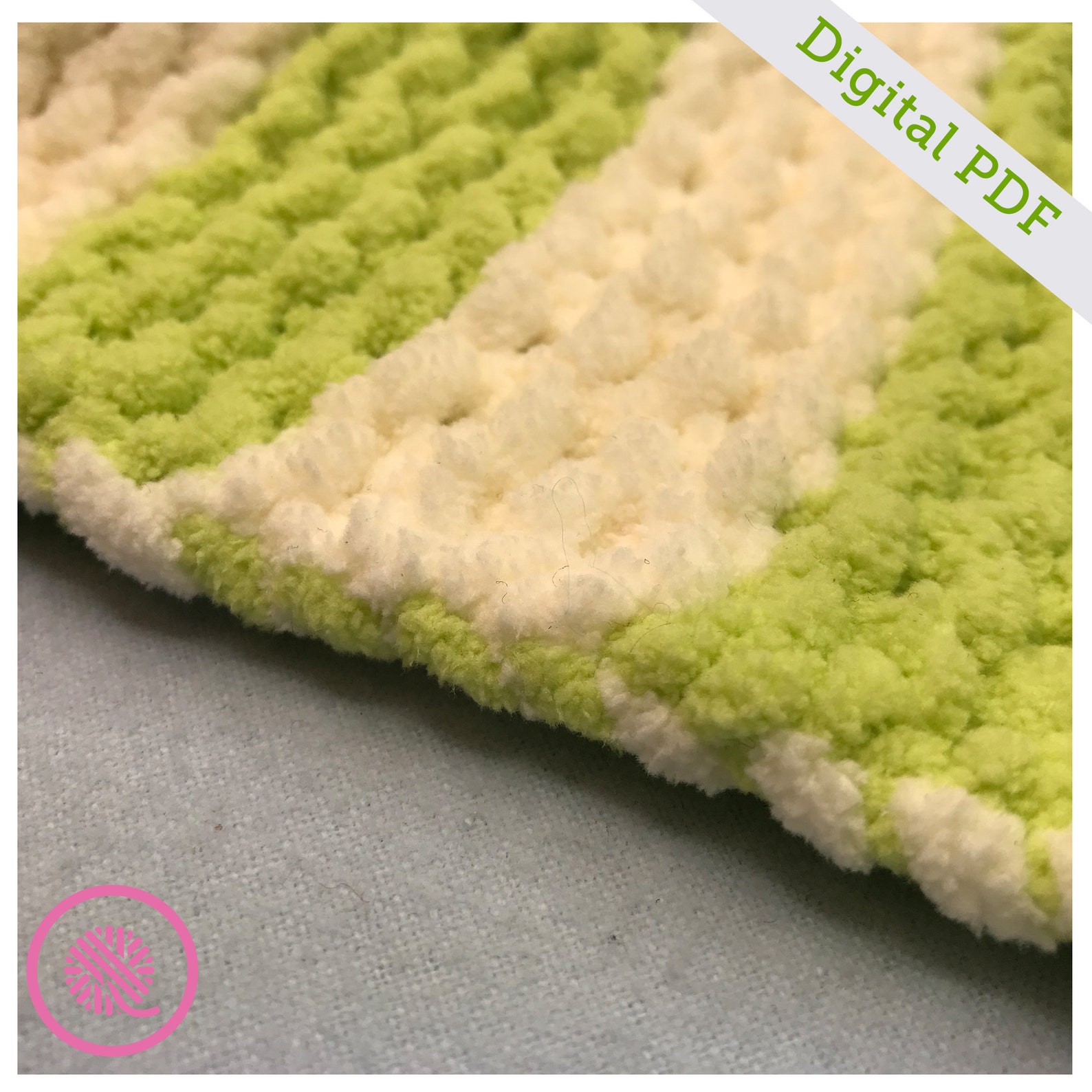 Loom Knit Garter Stripe Baby Blanket - Etsy