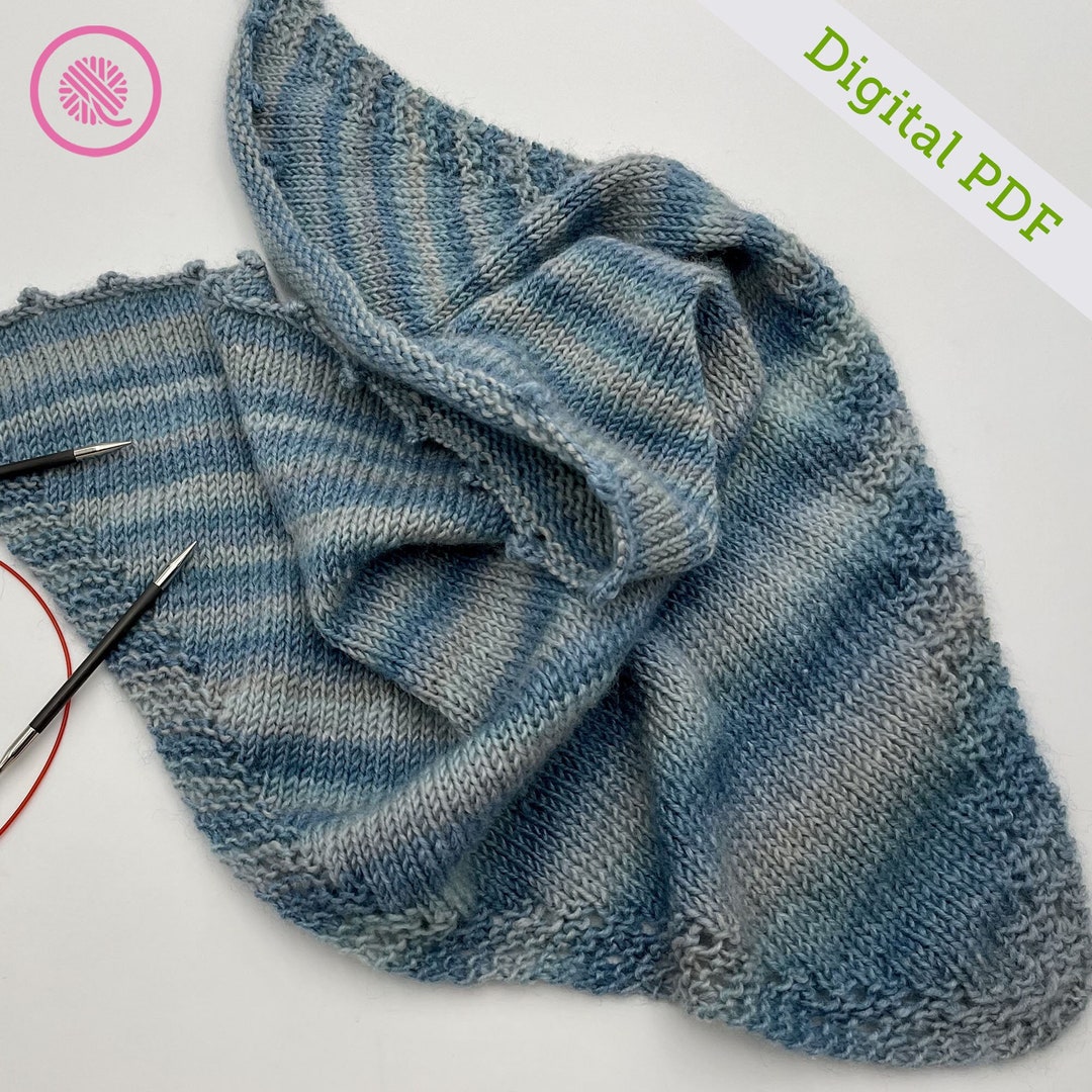 Needle Knit Grandma's Eyelet Shawl Pattern - Etsy