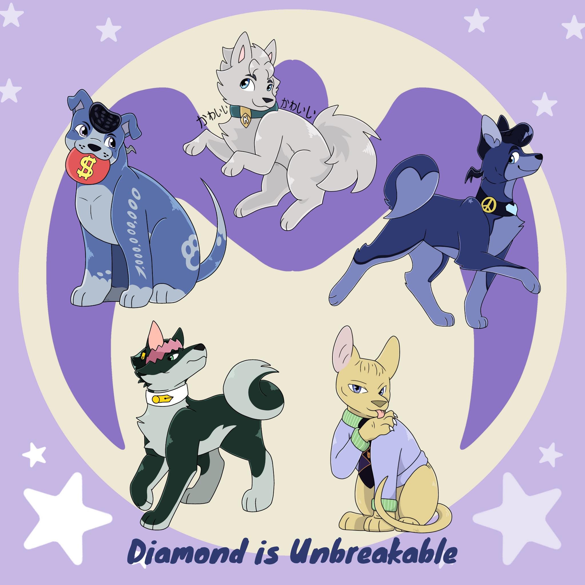 JJBA Dog Stickers - Etsy