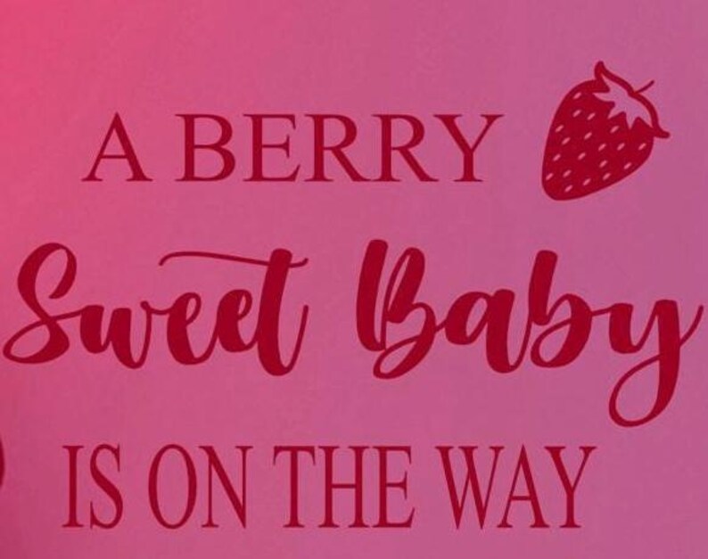 A Berry Sweet Baby is on the Way Vinyl Decal - Etsy