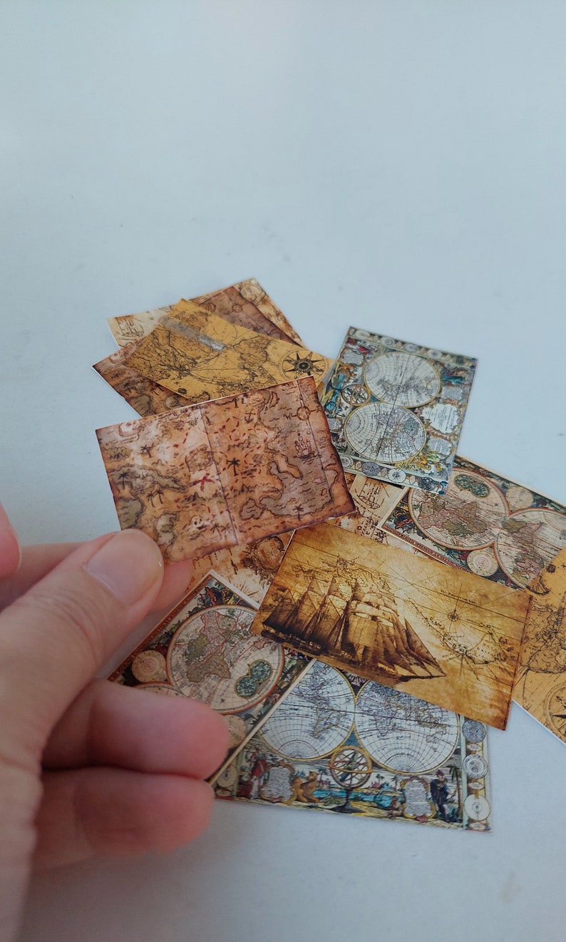 Dollhouse Miniature Printable Old Maps - Etsy
