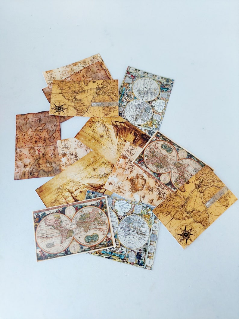 Dollhouse Miniature Printable Old Maps - Etsy