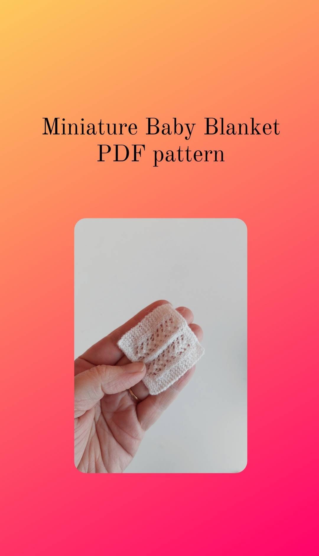 Dollhouse DIY: Knit a Mini Baby Blanket With This Pattern - Super Cute ...
