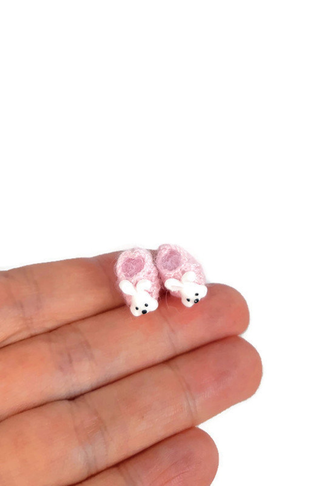 Handmade Dollhouse Miniature Slippers Pink and White Mini Shoes - Etsy