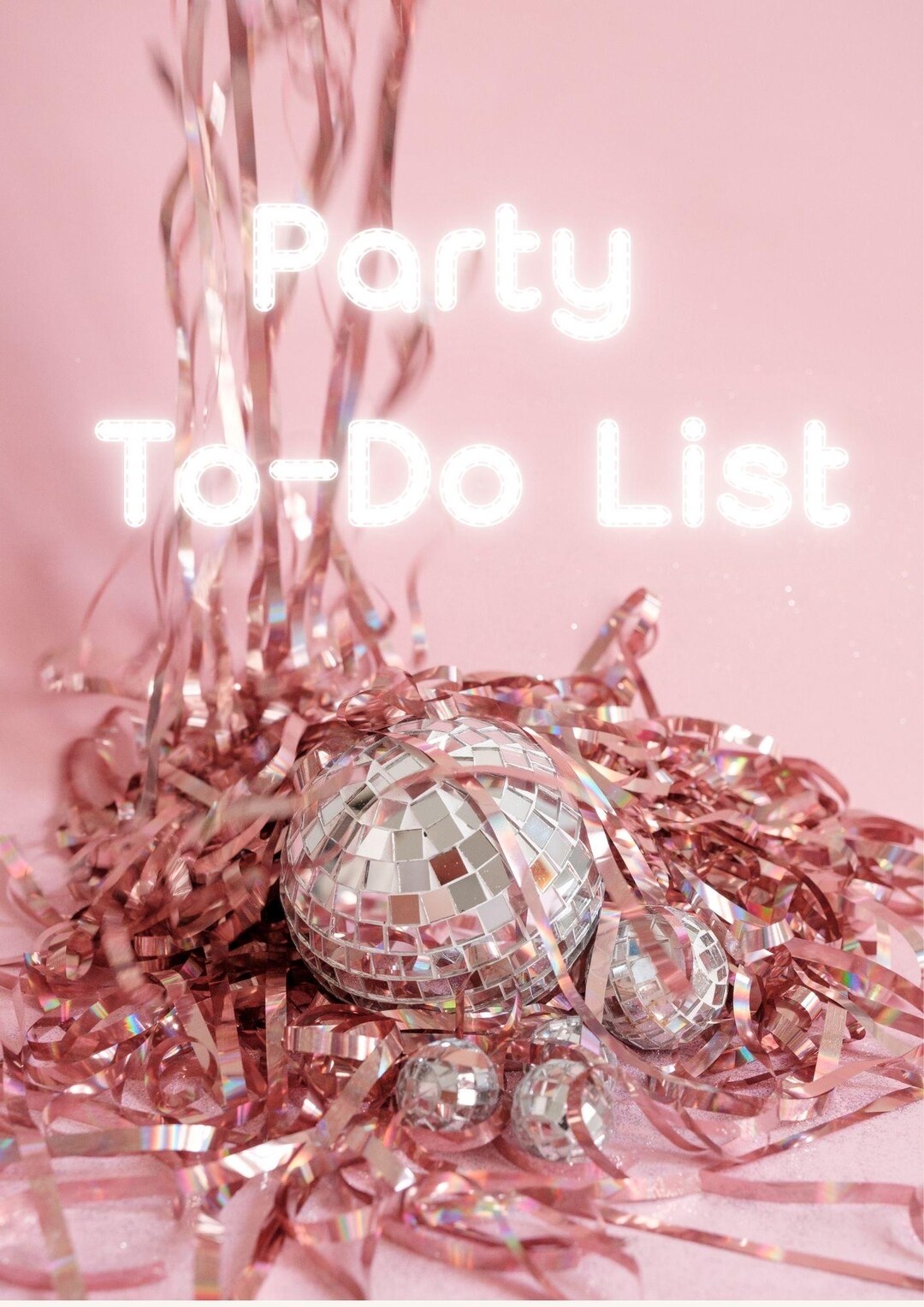 Party To-do List | Printable Checklist for Event Planning | Pink Party ...
