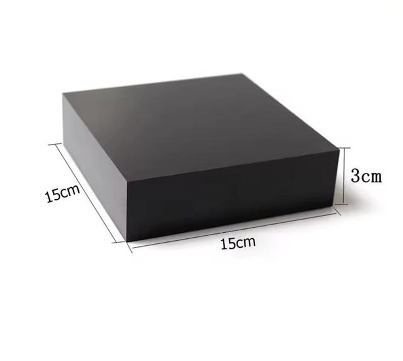 Thick Acrylic Display Riser – Solid Black Stand for Jewelry, Cosmetics ...