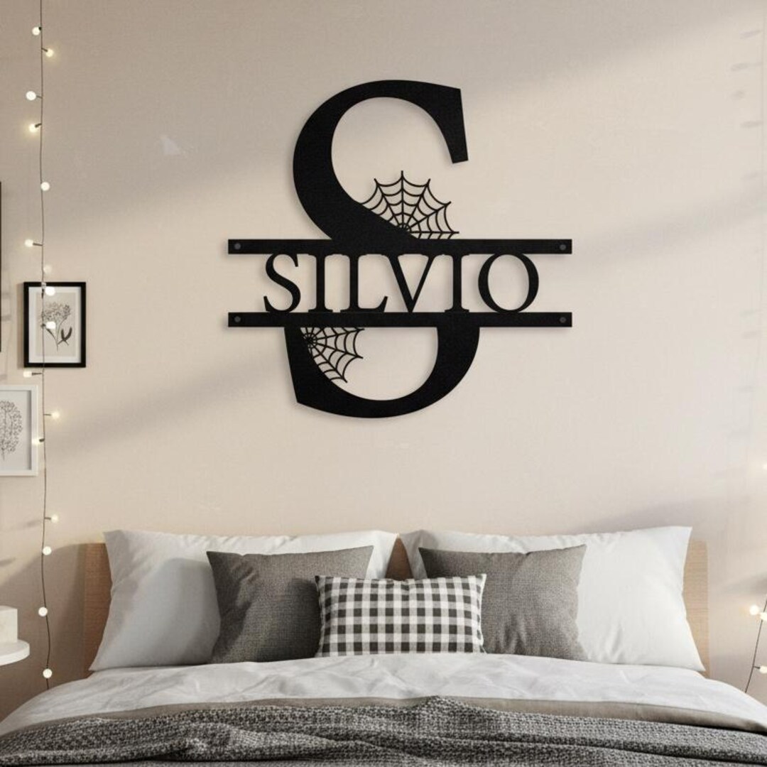 Custom Metal Name Halloween Sign,personalized Family Name Decor ...