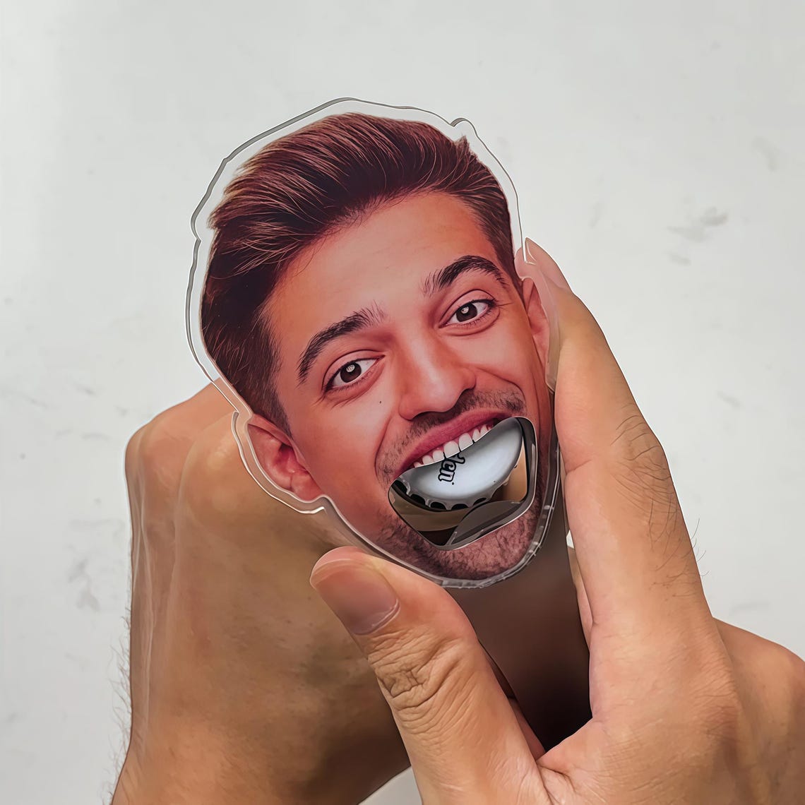 Custom Face Bottle Opener, Funny Avatar Photo Bottle Opener, Bartender ...
