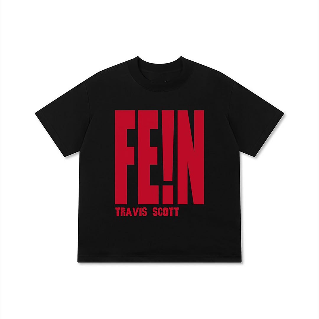 Unisex T-shirt Relaxed Fit Rapper Travis Scott Fein Typo - Etsy
