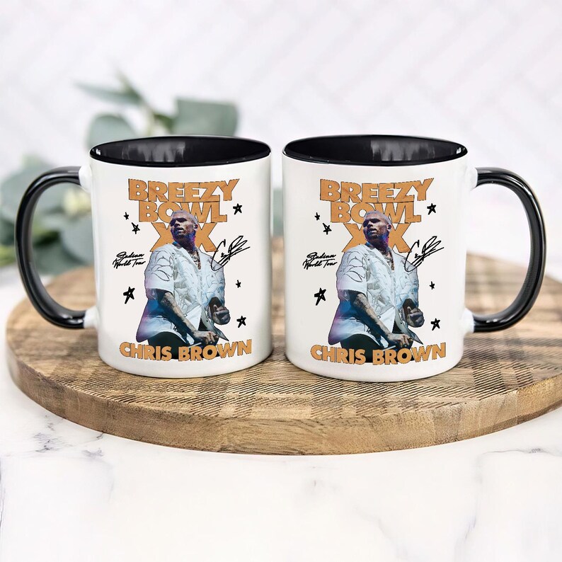 Chris Brown Breezy Bowl XX Tour Coffee Mug, 11oz Ceramic Accent Cup - Etsy