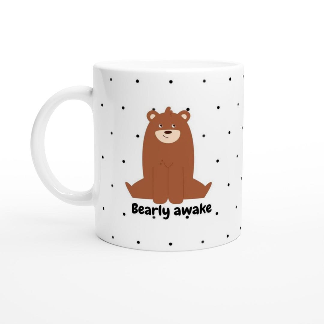 24-MAG Bearly Awake | Bear Coffee Mug | Cute Animals Series | 11oz ...