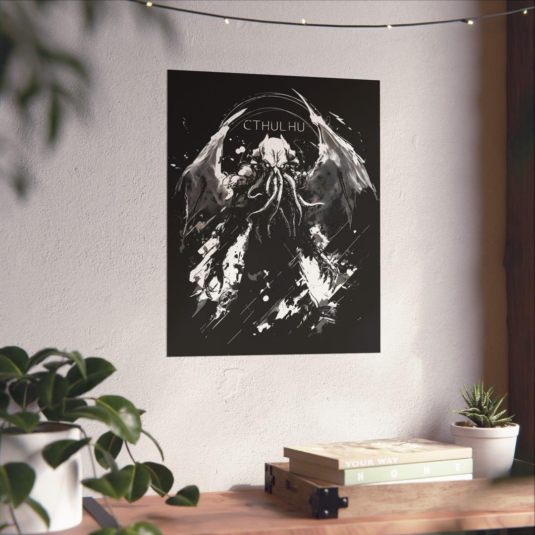 Cthulhu Matte Poster – Lovecraftian Wall Art, Horror Aesthetic Decor ...