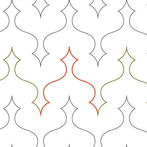 DOUBLE CROWN - Digital Longarm Edge to Edge Pantograph Pattern for ...