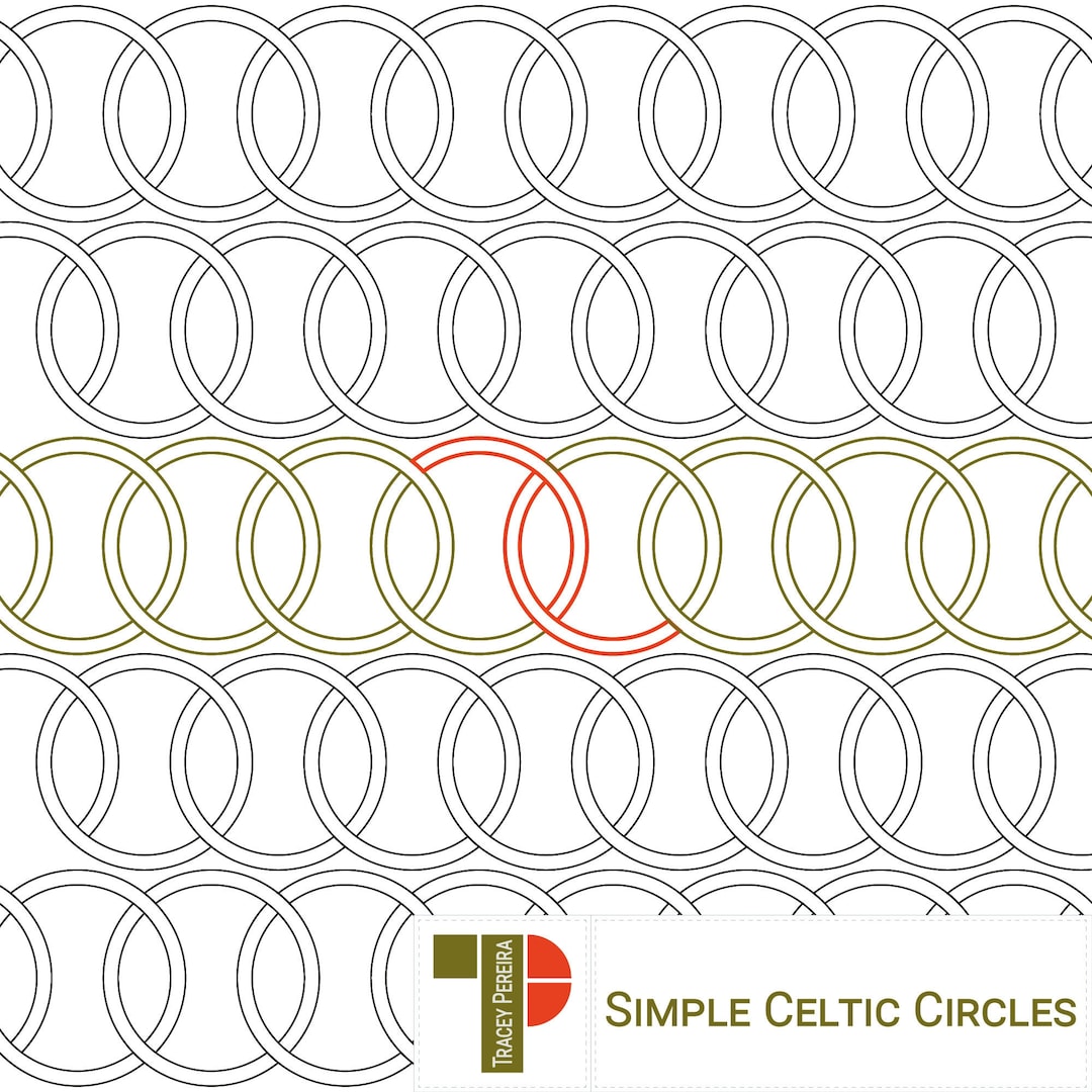 SIMPLE CELTIC CIRCLES - Digital Longarm Pantograph Pattern for ...