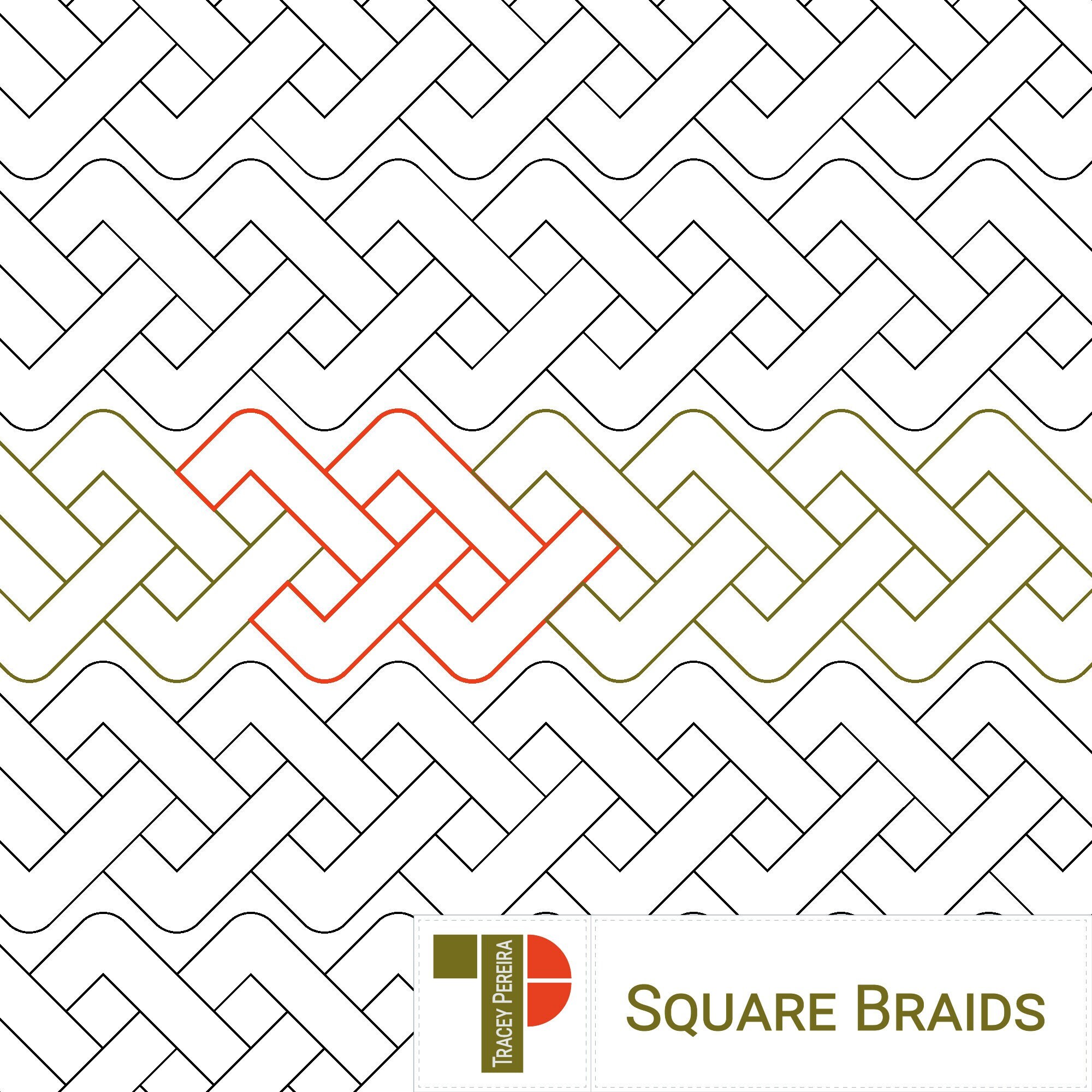 SQUARE BRAIDS - Digital Longarm Pantograph Pattern for Computerised ...