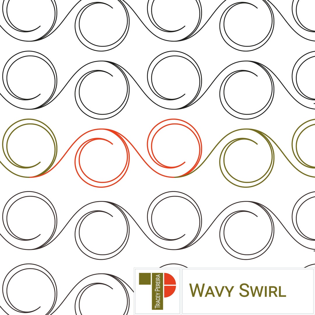 Wavy Swirl - Digital Longarm Pantograph - Etsy