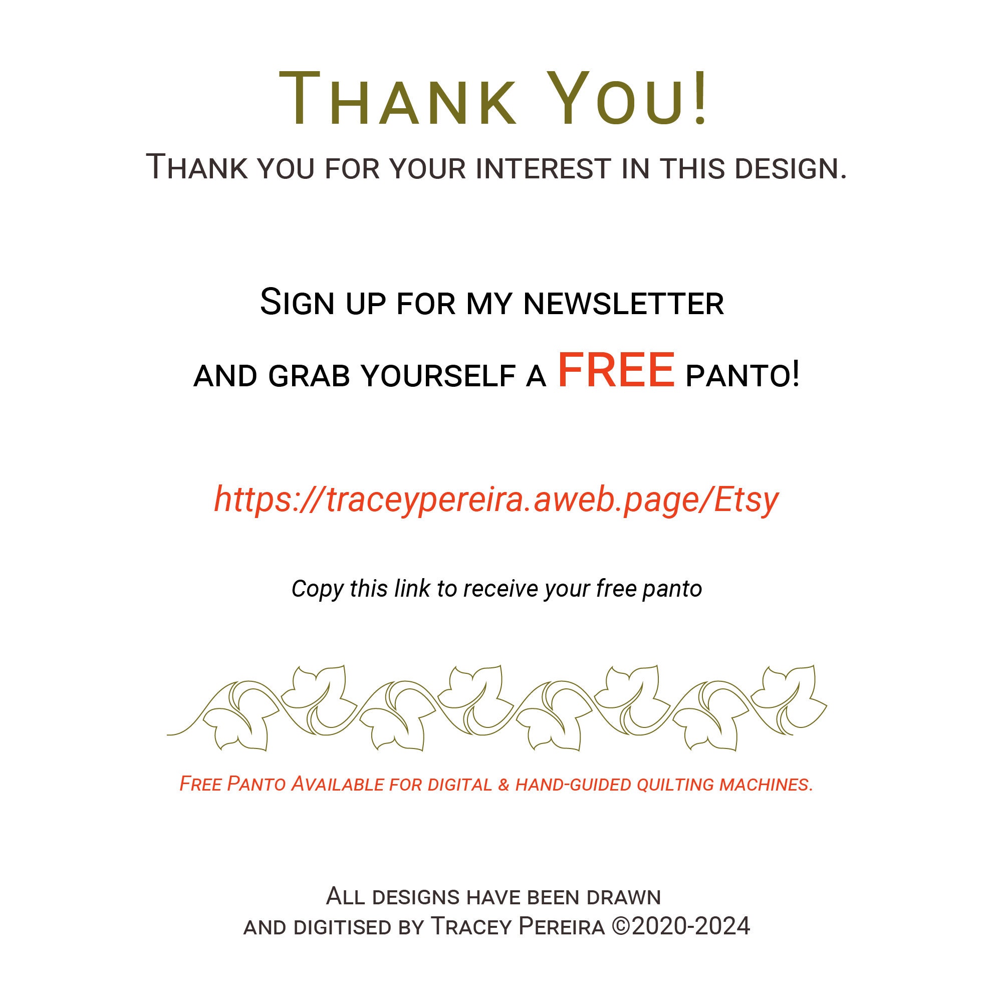 DOUBLE CROWN - Digital Longarm Edge to Edge Pantograph Pattern for ...