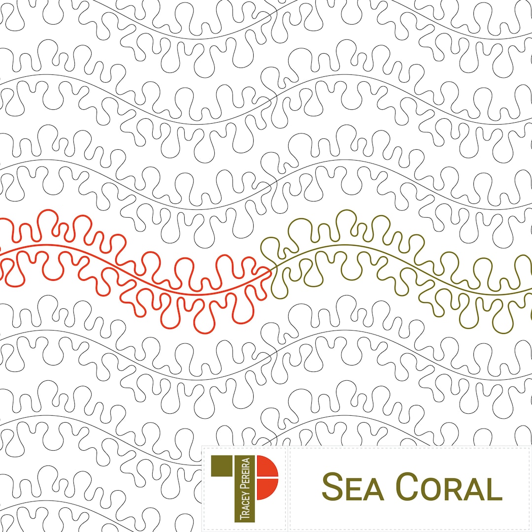 Sea Coral Pantograph: Modern Ocean Quilting Pattern (digital Download ...