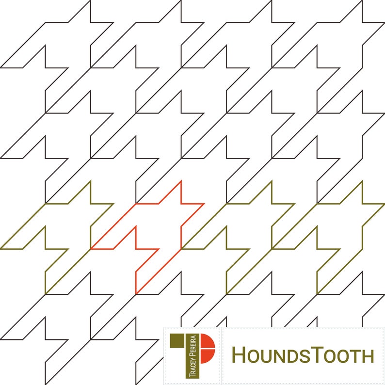 HOUNDSTOOTH - Digital Longarm Pantograph - Etsy
