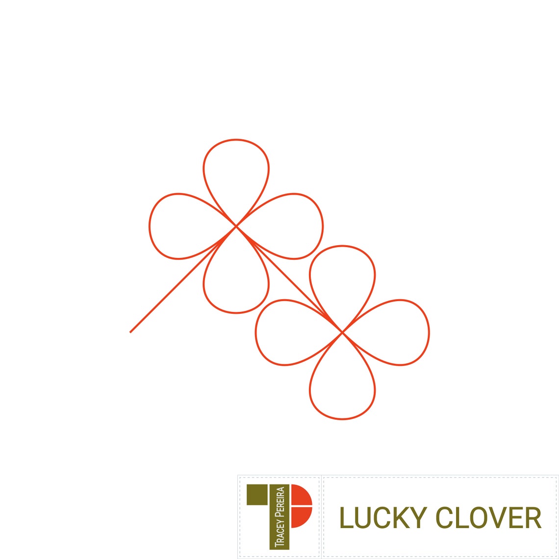 LUCKY CLOVER - Digital Longarm Pantograph or Border - Etsy