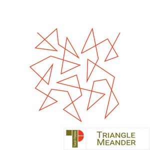 TRIANGLE MEANDER Paper Version Print-at-home PDF Longarm Pantograph Pattern for Hand-guided ...