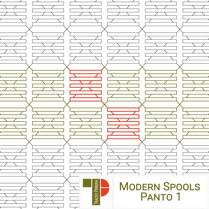 MODERN SPOOLS PANTO - Digital Longarm Pantograph Pattern for ...