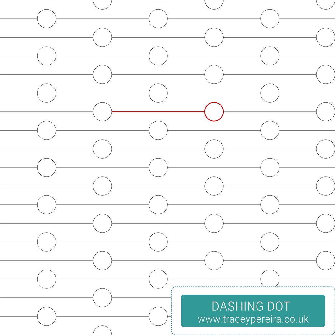 DASHING DOT Digital Longarm Edge-to-edge Pantograph, Border or Sashing ...