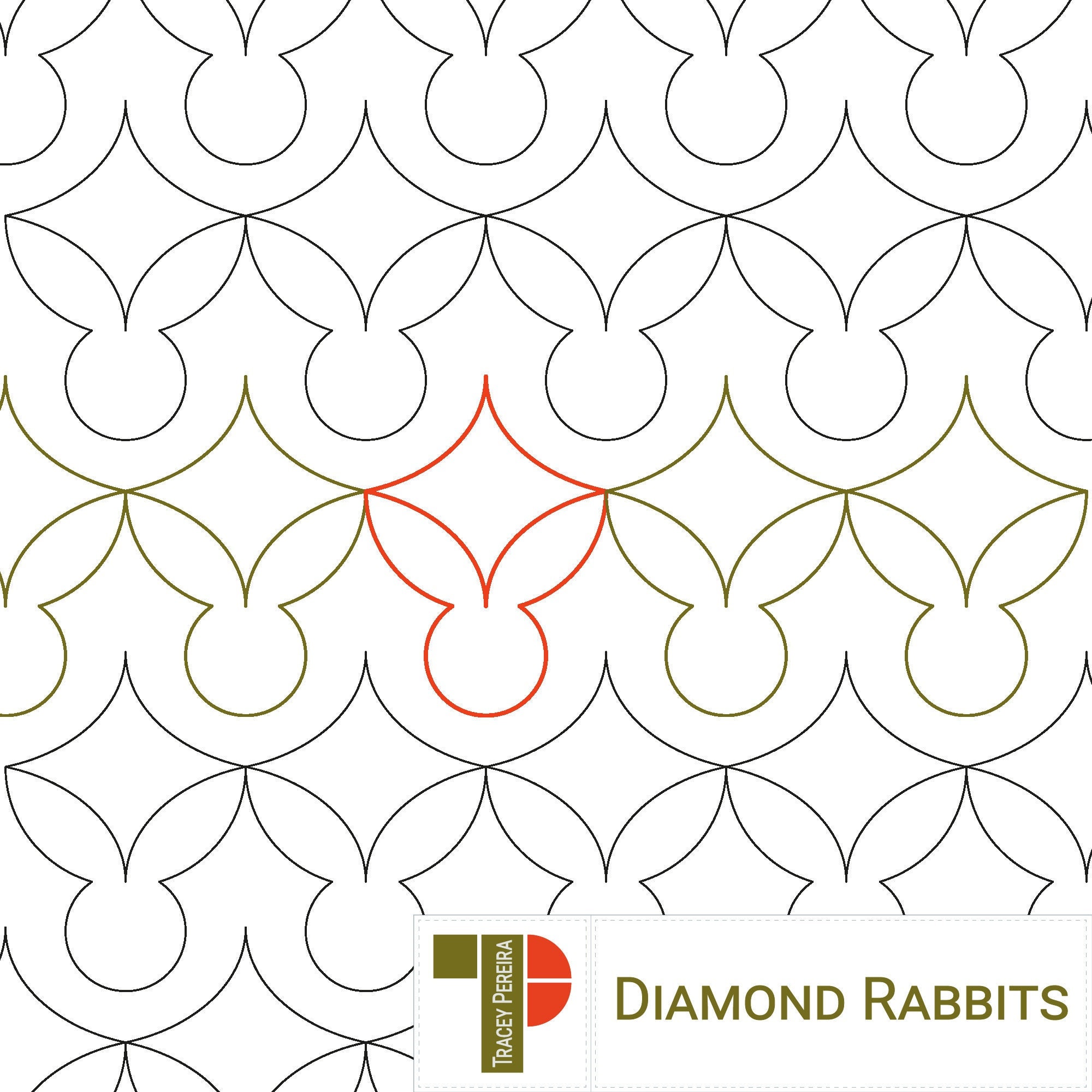 DIAMOND RABBITS - Digital Longarm Edge to Edge Pantograph Pattern for ...