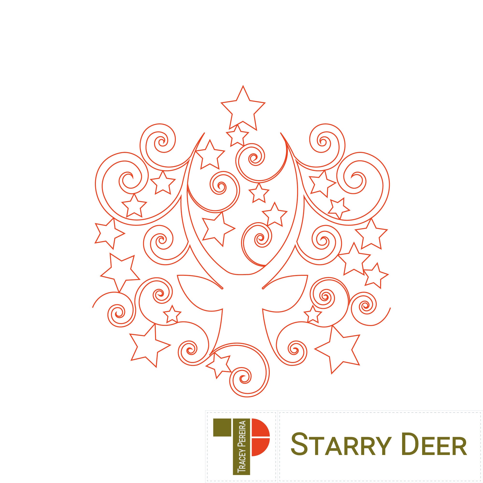 STARRY DEER - Pantograph for Digital Longarm Quilting - Etsy