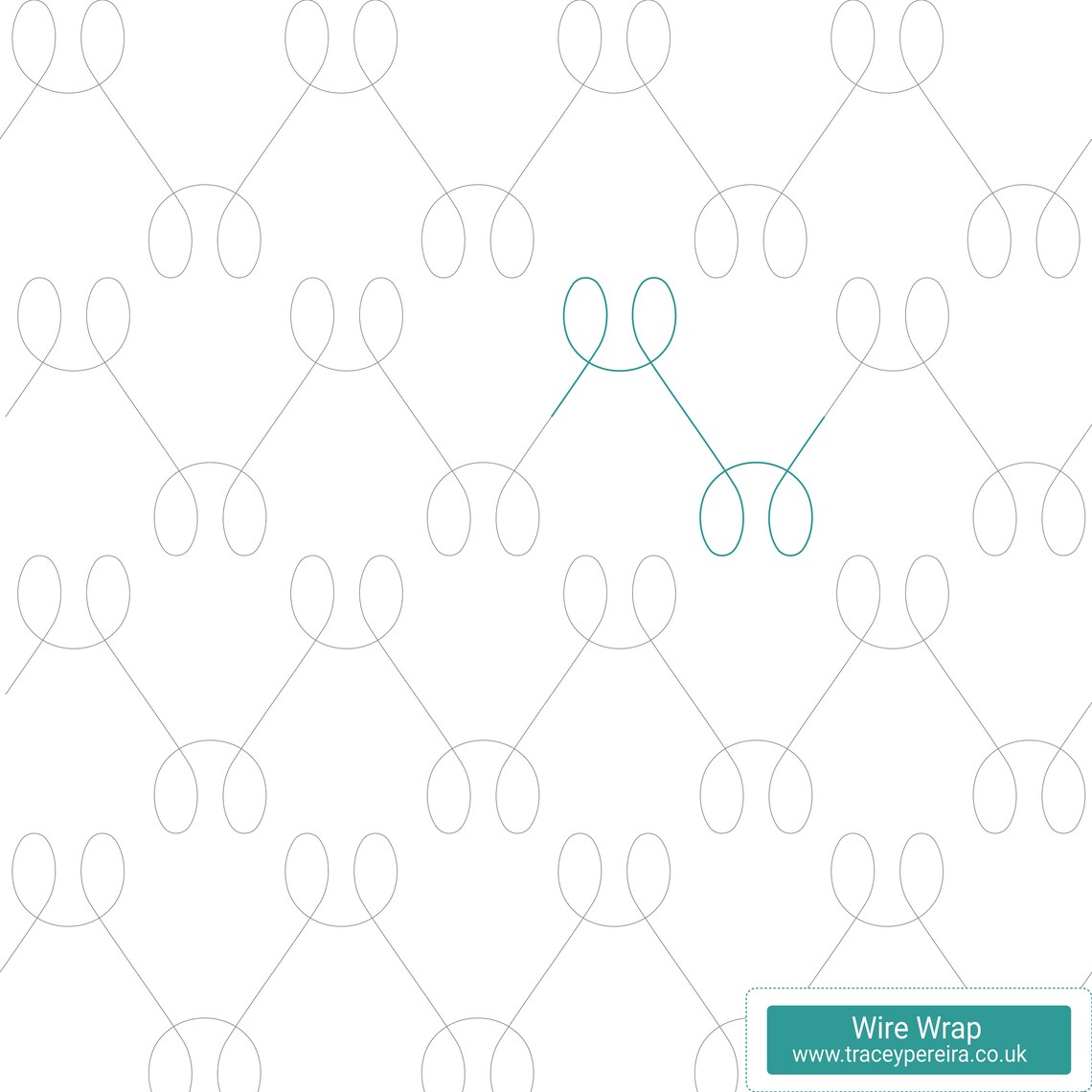 Wire Wrap Quilting Pantograph: Loopy Edge-to-edge Design (digital ...